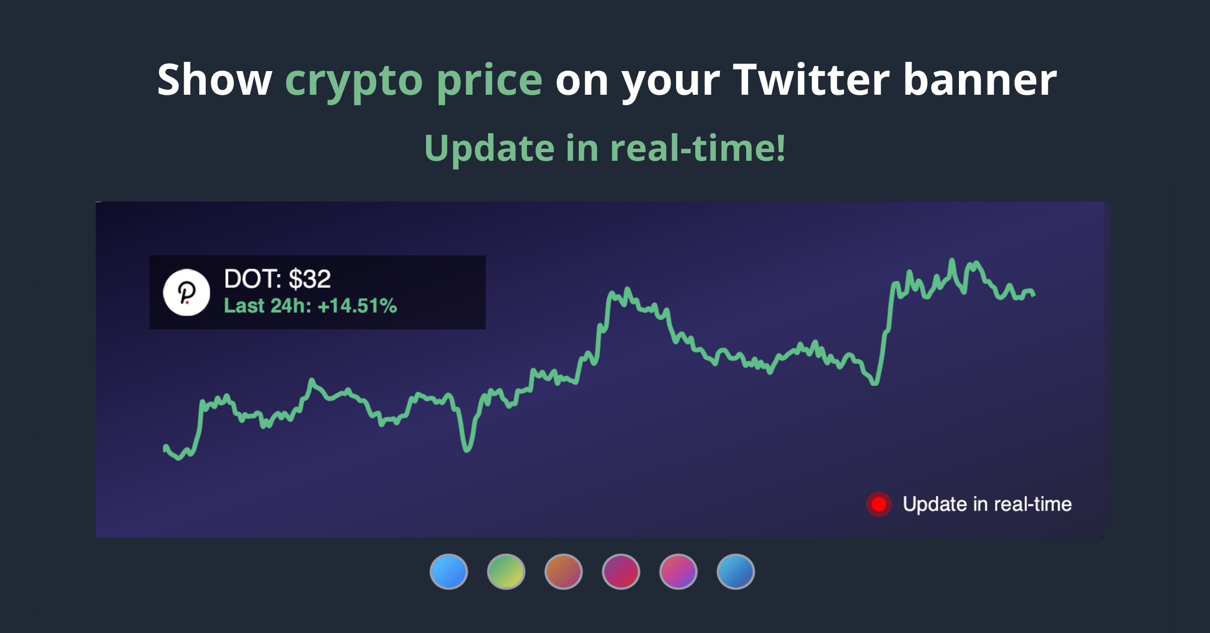 Live DOT Price Twitter Banner - BlackMagic.so