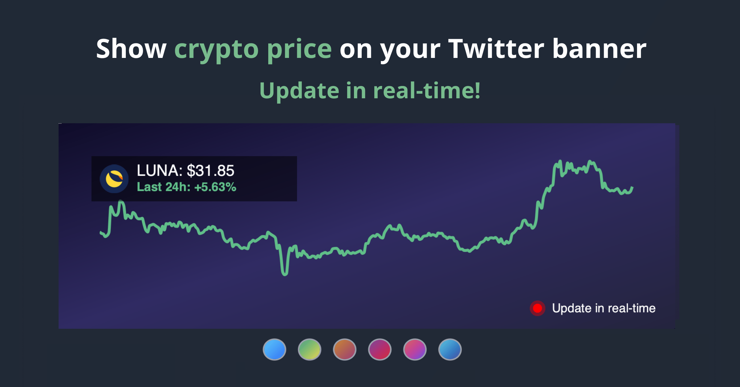 Live LUNA Price Twitter Banner - BlackMagic.so
