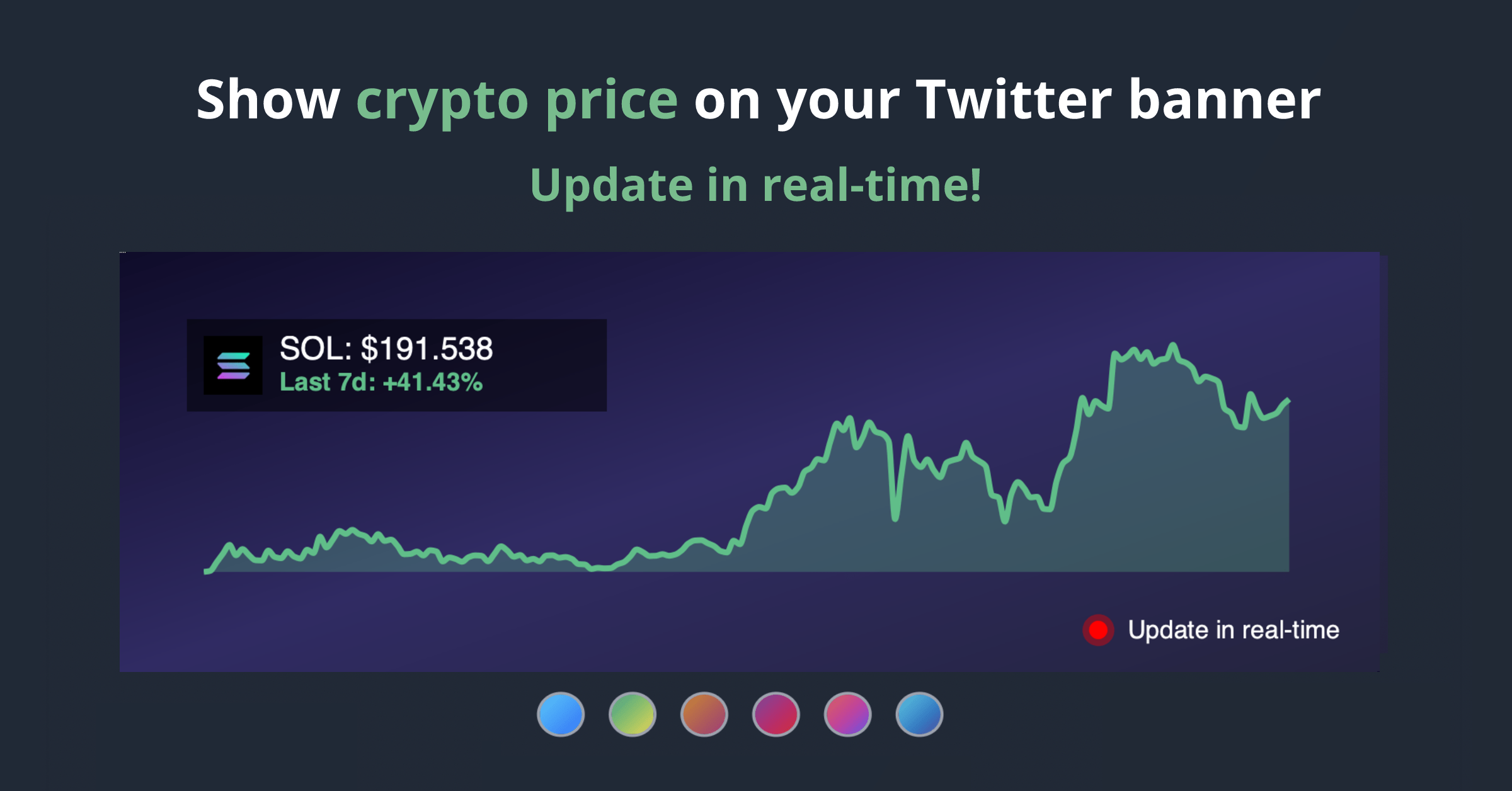 Live SOL Price Twitter Banner - BlackMagic.so